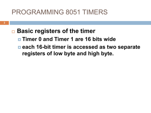MICROCONTROLLER TIMERS.ppt | Programming Languages | Computing