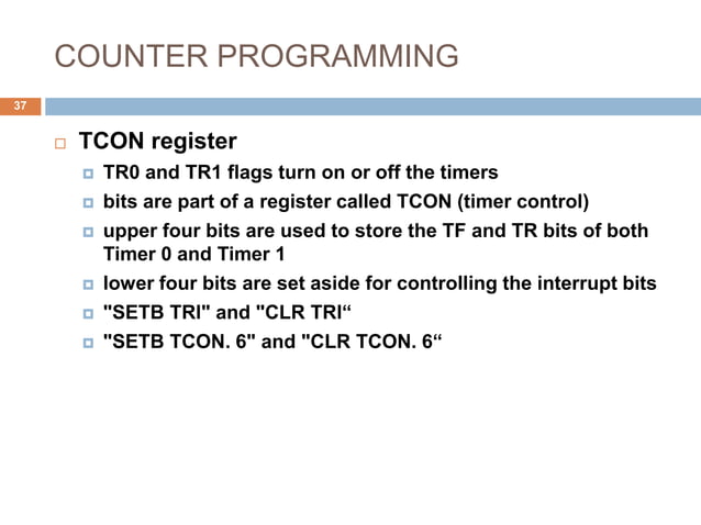 MICROCONTROLLER TIMERS.ppt | Programming Languages | Computing