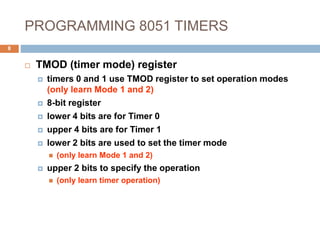 MICROCONTROLLER TIMERS.ppt | Programming Languages | Computing