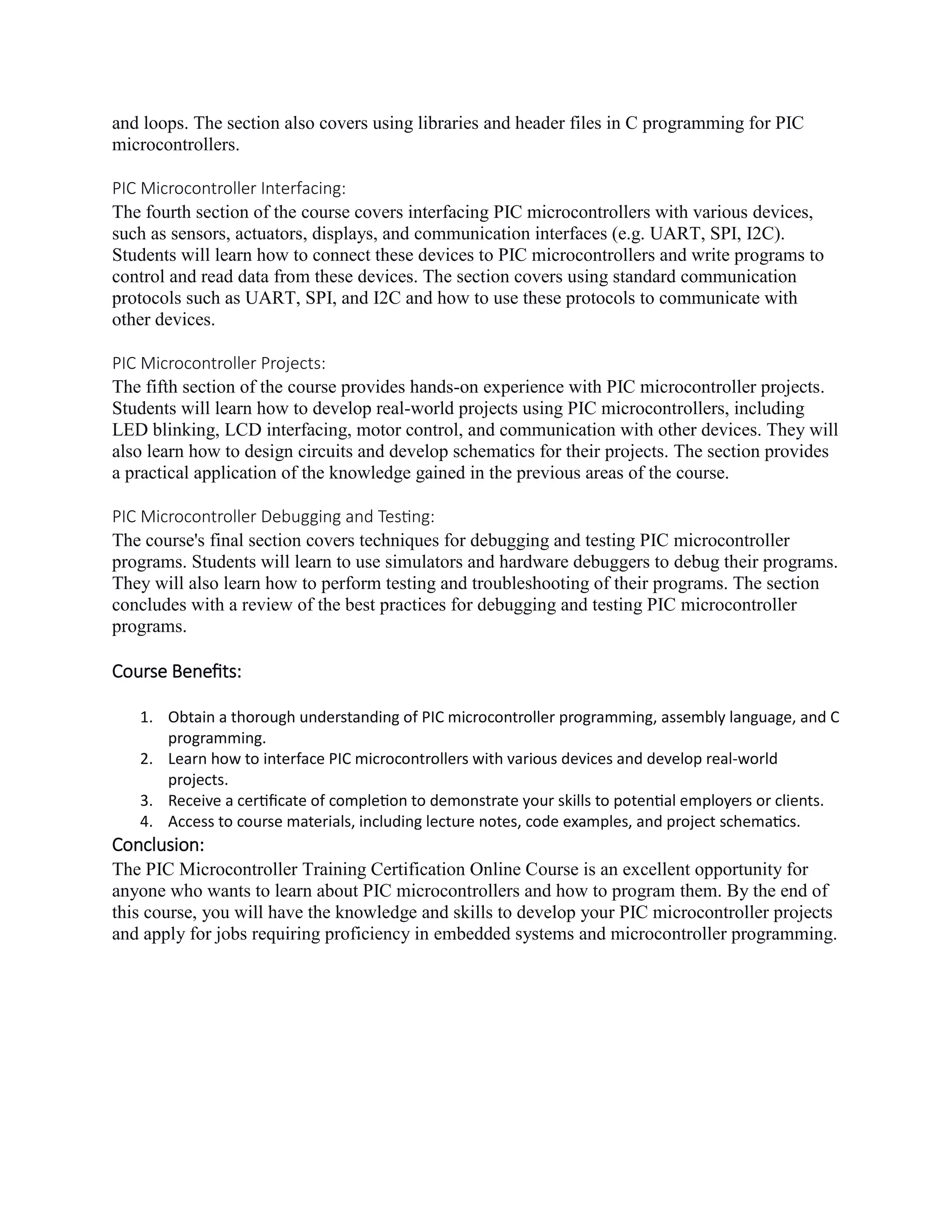 Microcontroller Training Course.docx | Programming Languages | Computing
