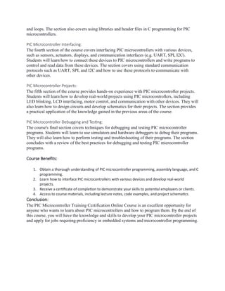 Microcontroller Training Course.docx | Programming Languages | Computing