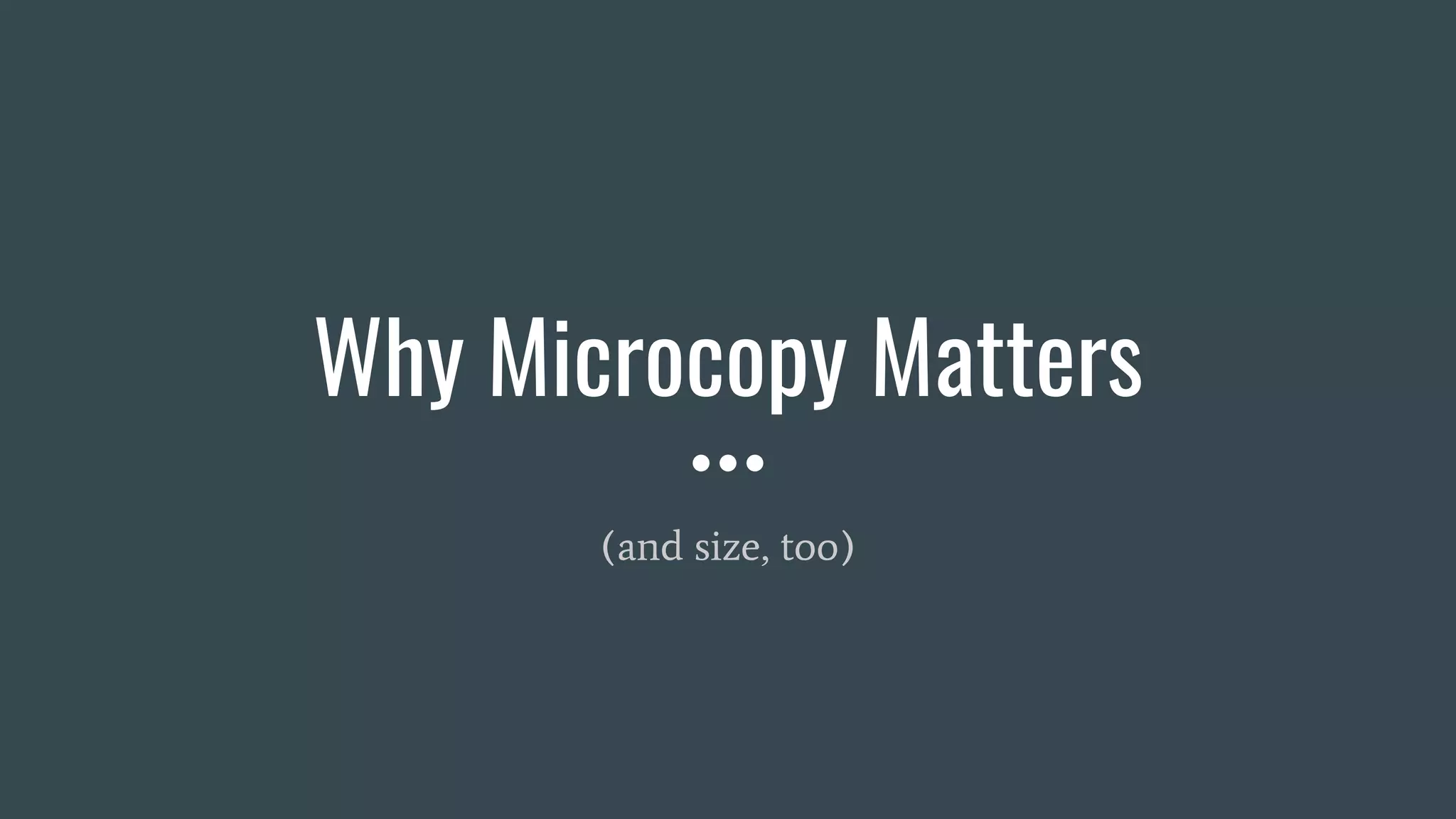 Why Microcopy Matters | PPT