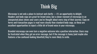 Why Microcopy Matters | PPT