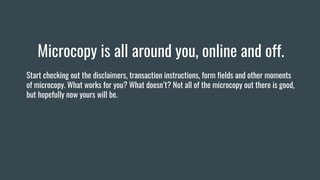 Why Microcopy Matters | PPT