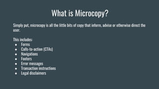 Why Microcopy Matters | PPT