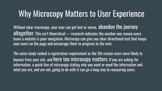 Why Microcopy Matters | PPT