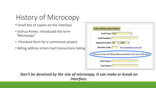 Microcopy - Tiny Words, Huge Impact! | PPT