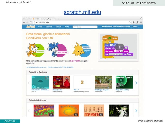 Micro corso di scratch - per incominciare ad imparare a programmare | PDF