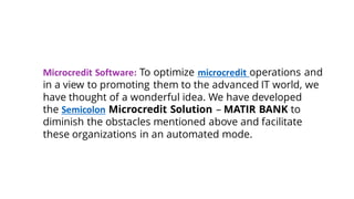 Best Microcredit Software in Bangladesh | PDF