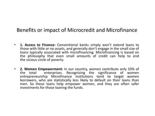 Microcredit and microfinance | PPTX