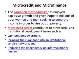 Microcredit and microfinance | PPTX