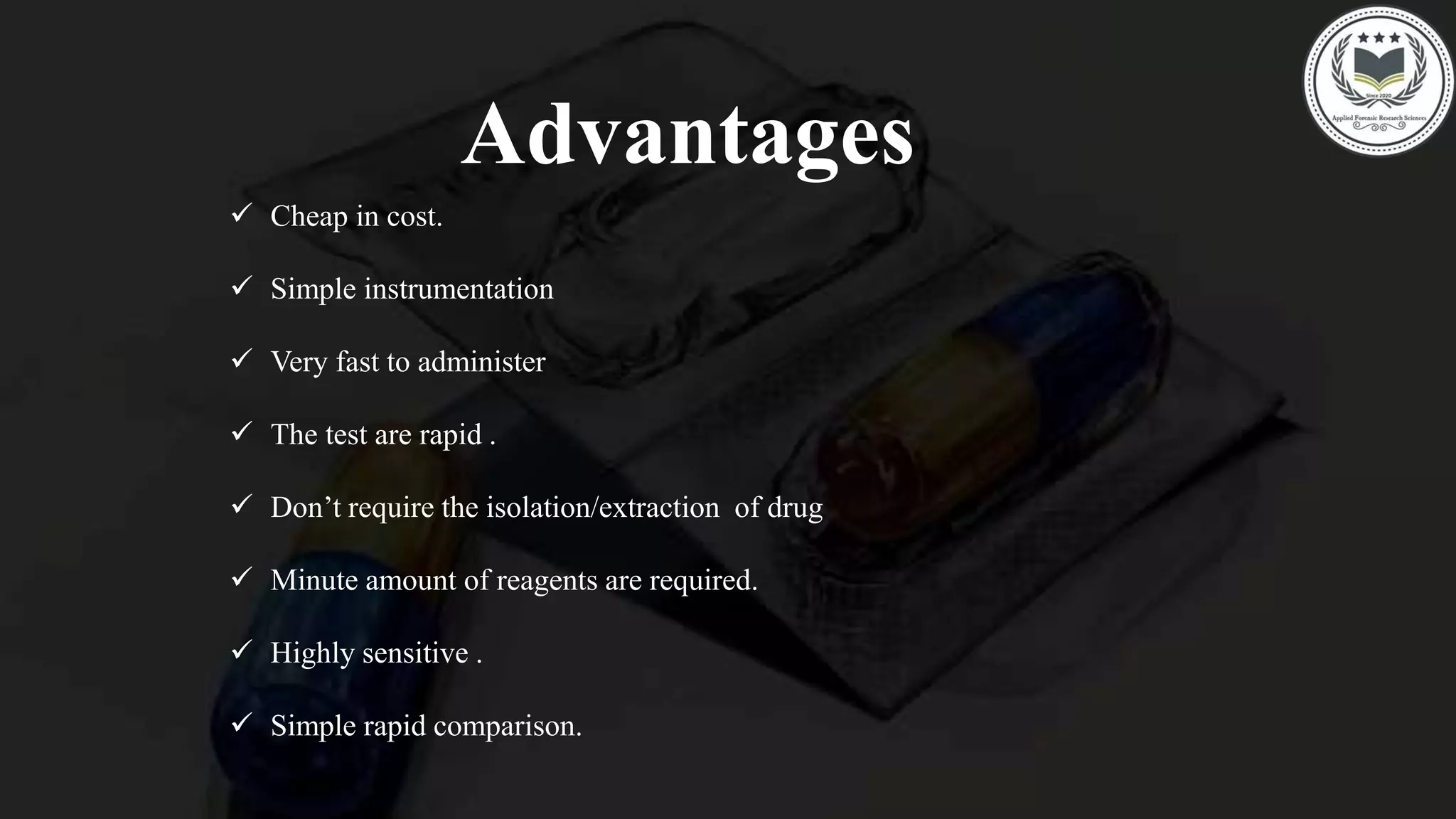 Microcrystalline Test for drugs | PPTX