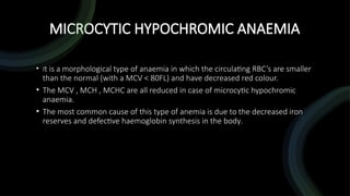 .Microcytic Hypochromic Anemia pathology | PPTX