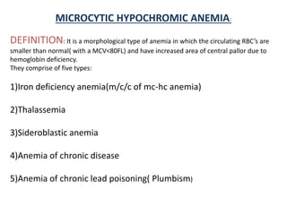 Microcytic hypochromic anemia | PPTX