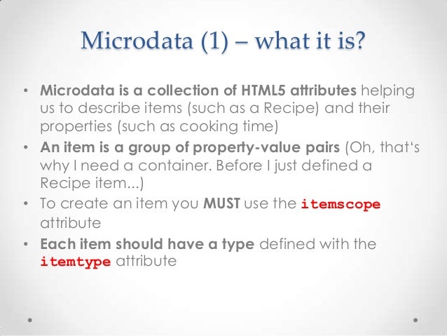 Microdata for Dummies