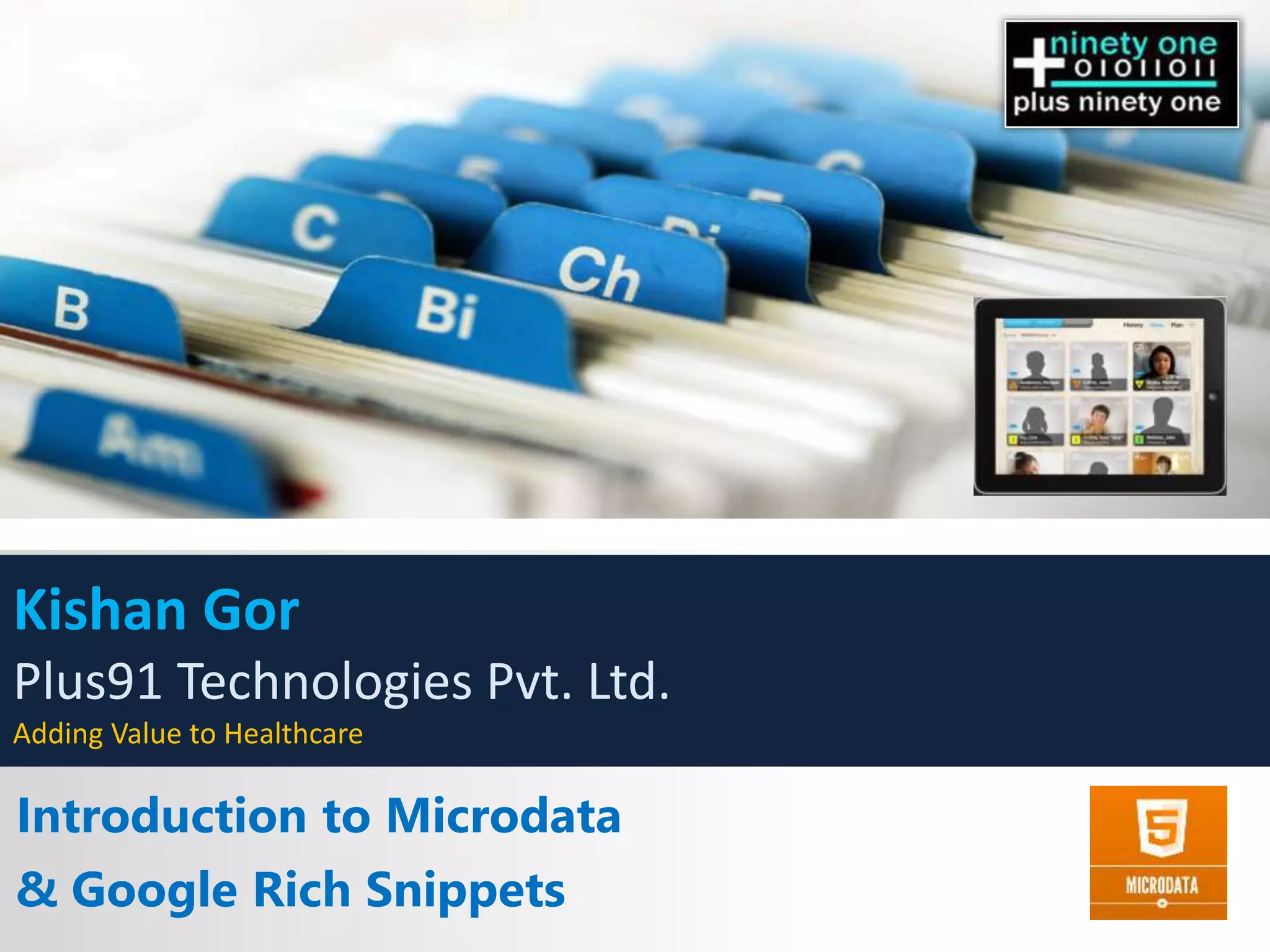 Introduction to Microdata & Google Rich Snippets | PPT