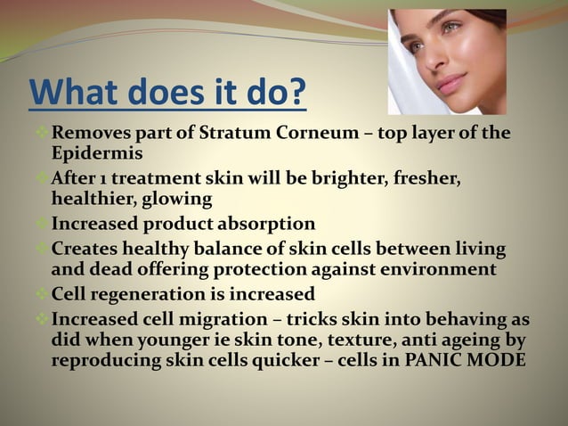 Microdermabrasion underpinning knowledge | PPTX | Skin and Dermatology | Diseases and Conditions
