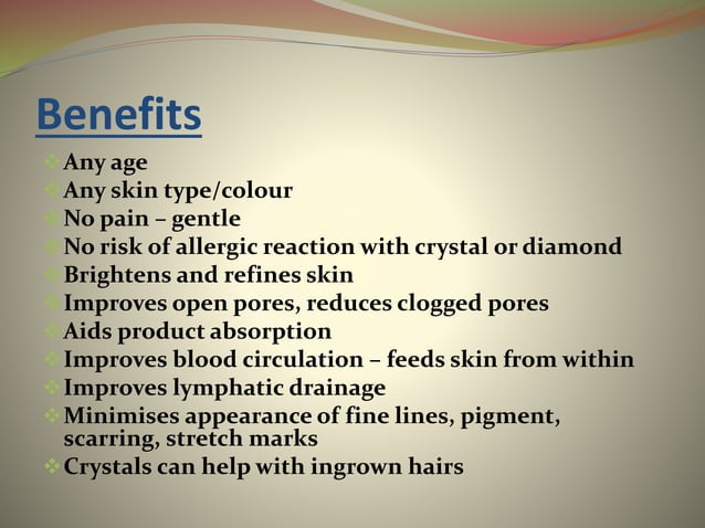 Microdermabrasion underpinning knowledge | PPTX | Skin and Dermatology | Diseases and Conditions