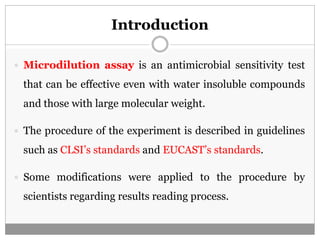 Microdilution assay | PPT