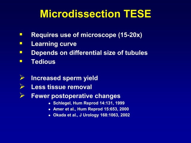 Microdissection testicular sperm extraction | PPTX