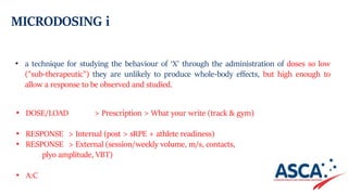 Microdosing (Speed, Plyometrics, Lifting) | PPTX