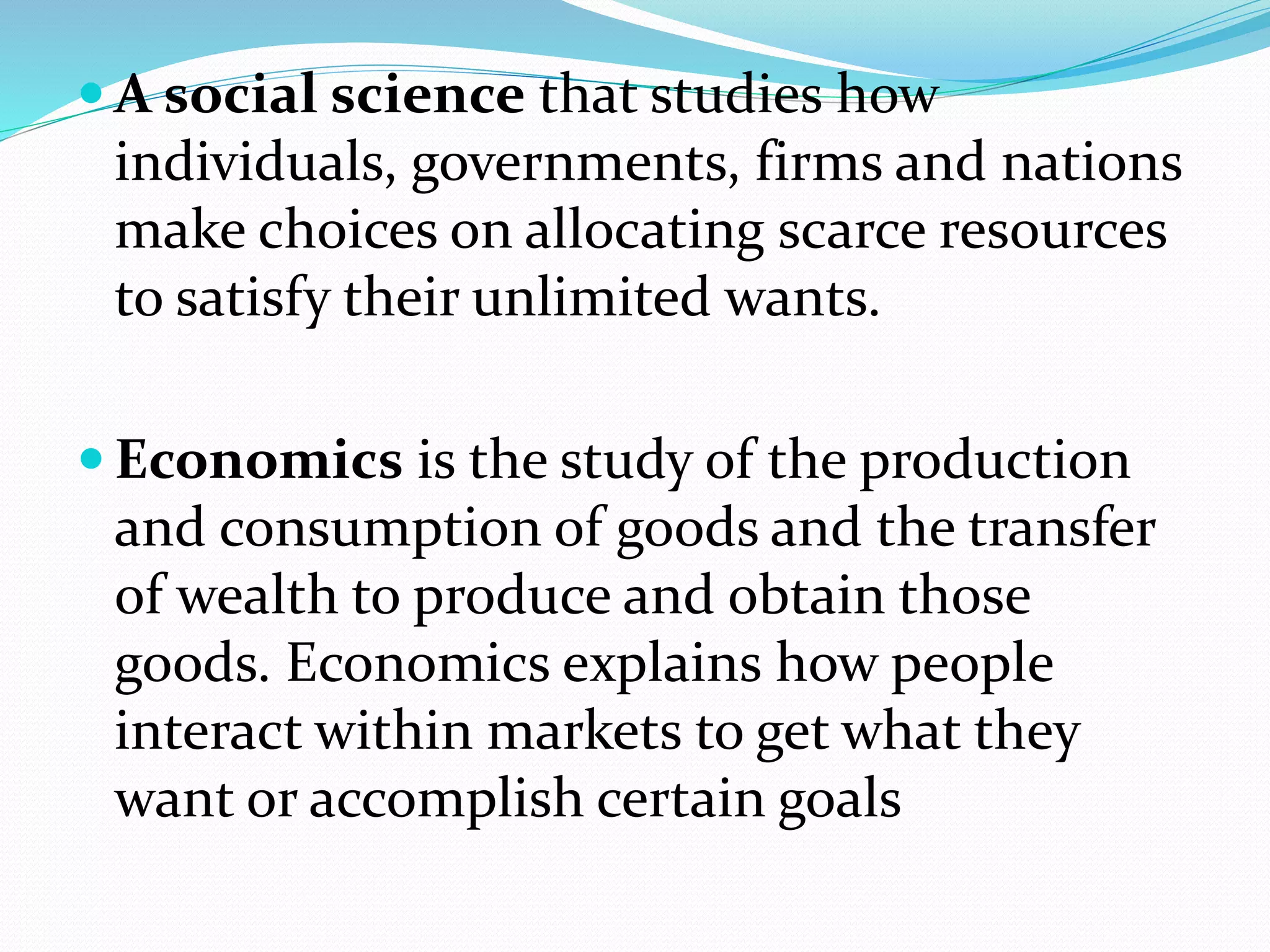 MICRO ECONOMICS-CHAPTER-1 | PPTX