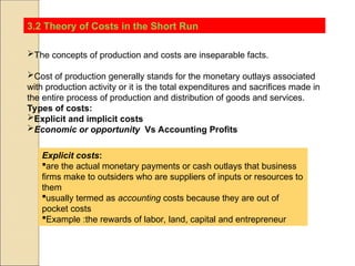 MICRO ECONOMICS Theory of cost chapter 4.ppt