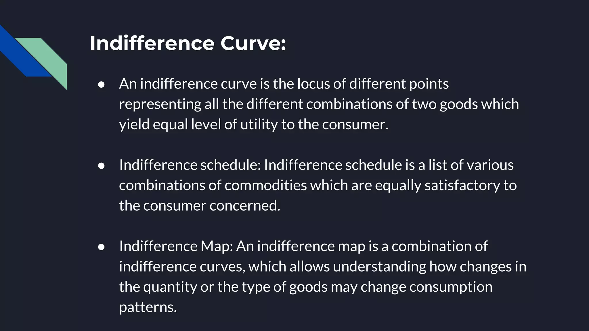 Microeconomcis Indifference Analysis | PPT