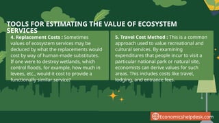 Microeconomic Approaches to Valuing Ecosystem Services | PPTX