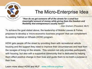 Micro economic business model to employ the homeless | PPT
