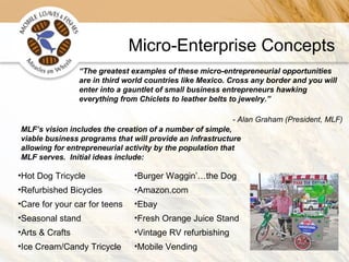 Micro economic business model to employ the homeless | PPT