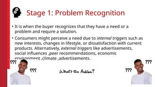 the 5 stages of consumer decision making process | PPTX