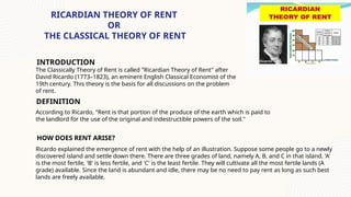 MICROECONOMICS: RENT AND THEORIES OF RENT | PPTX