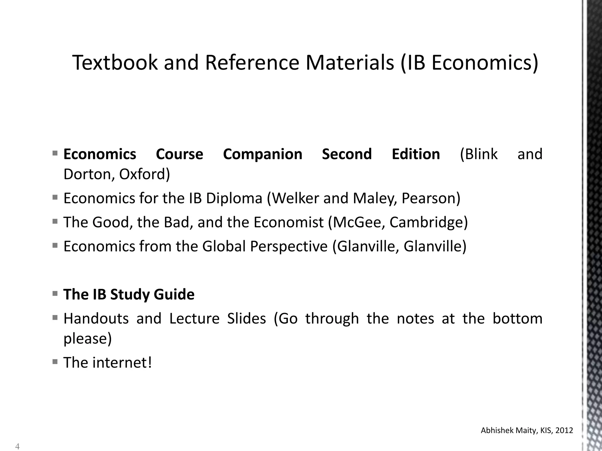 IBDP HL Microeconomics Lecture Slides | PPTX