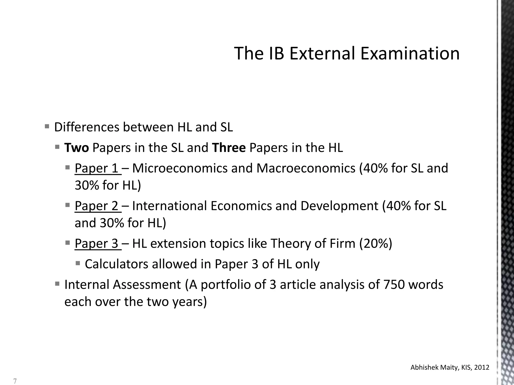 IBDP HL Microeconomics Lecture Slides | PPTX