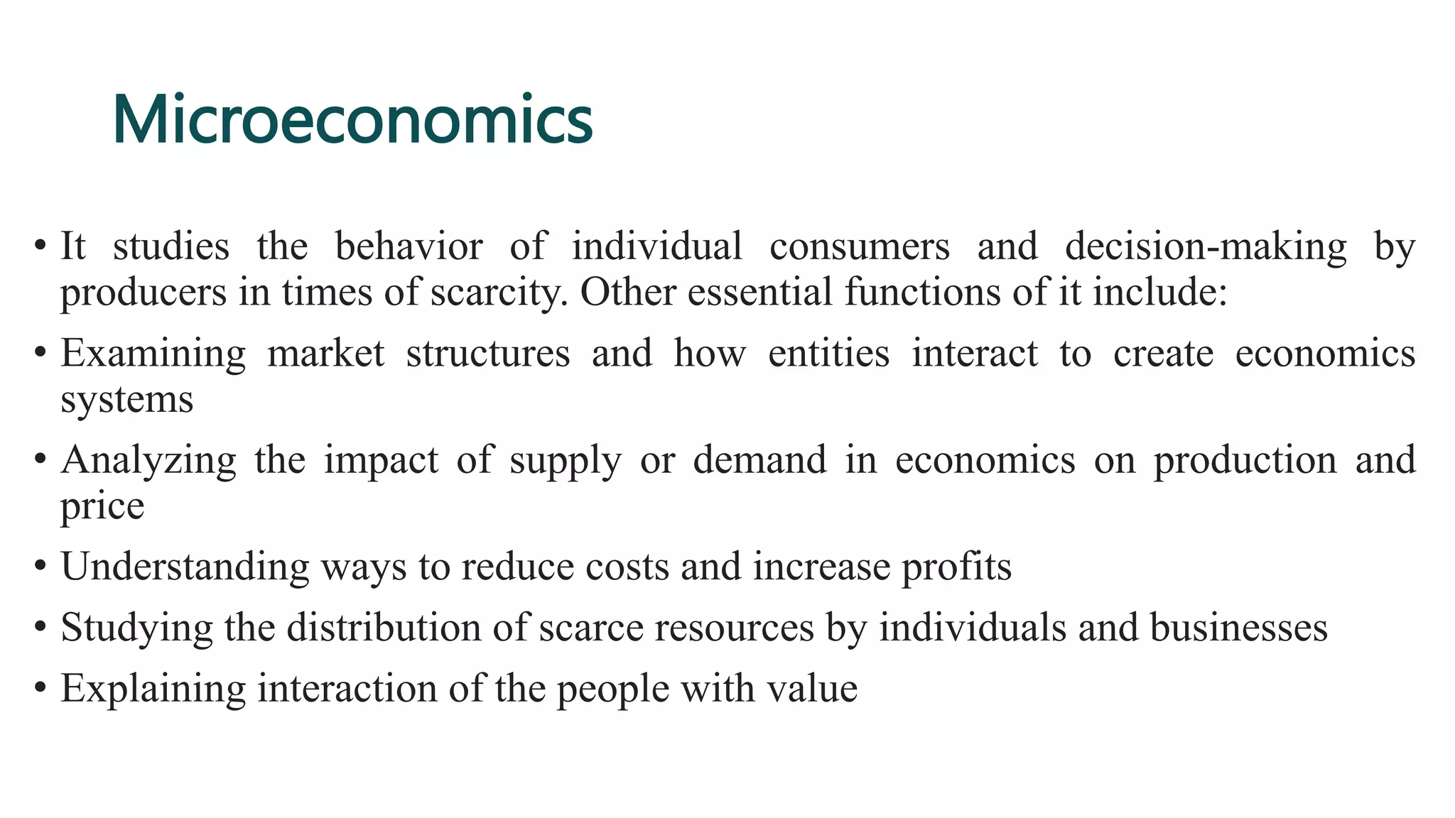 Micro Economics.pptx | Business | Business and Finance
