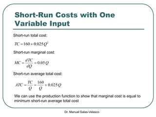 Microeconomics: Cost Functions | PDF