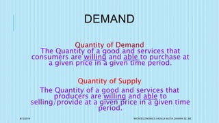 Microeconomics demand supply-1 | PPT