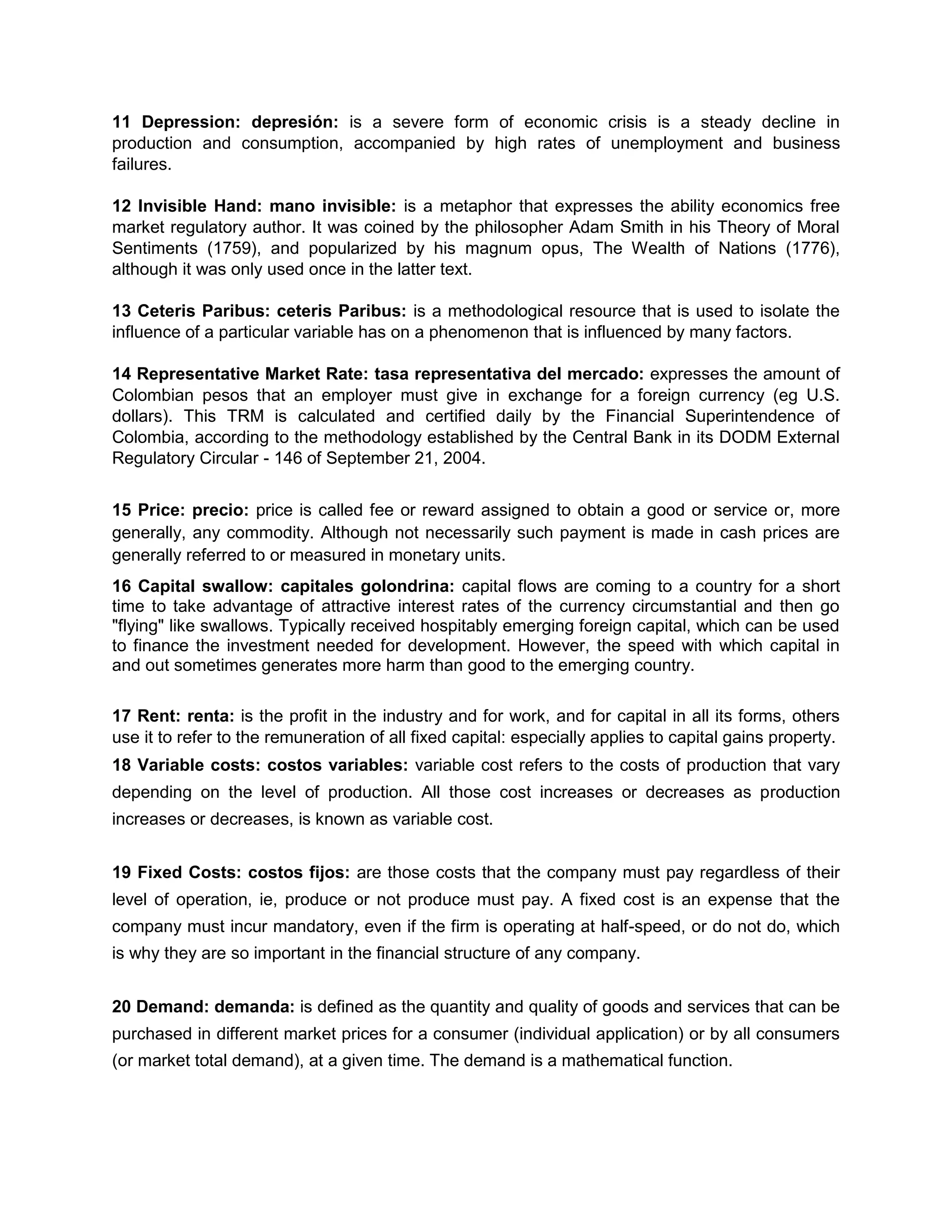 Microeconomics glossary | PDF