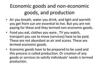 Microeconomics i: Basic concepts in Economics | PPTX