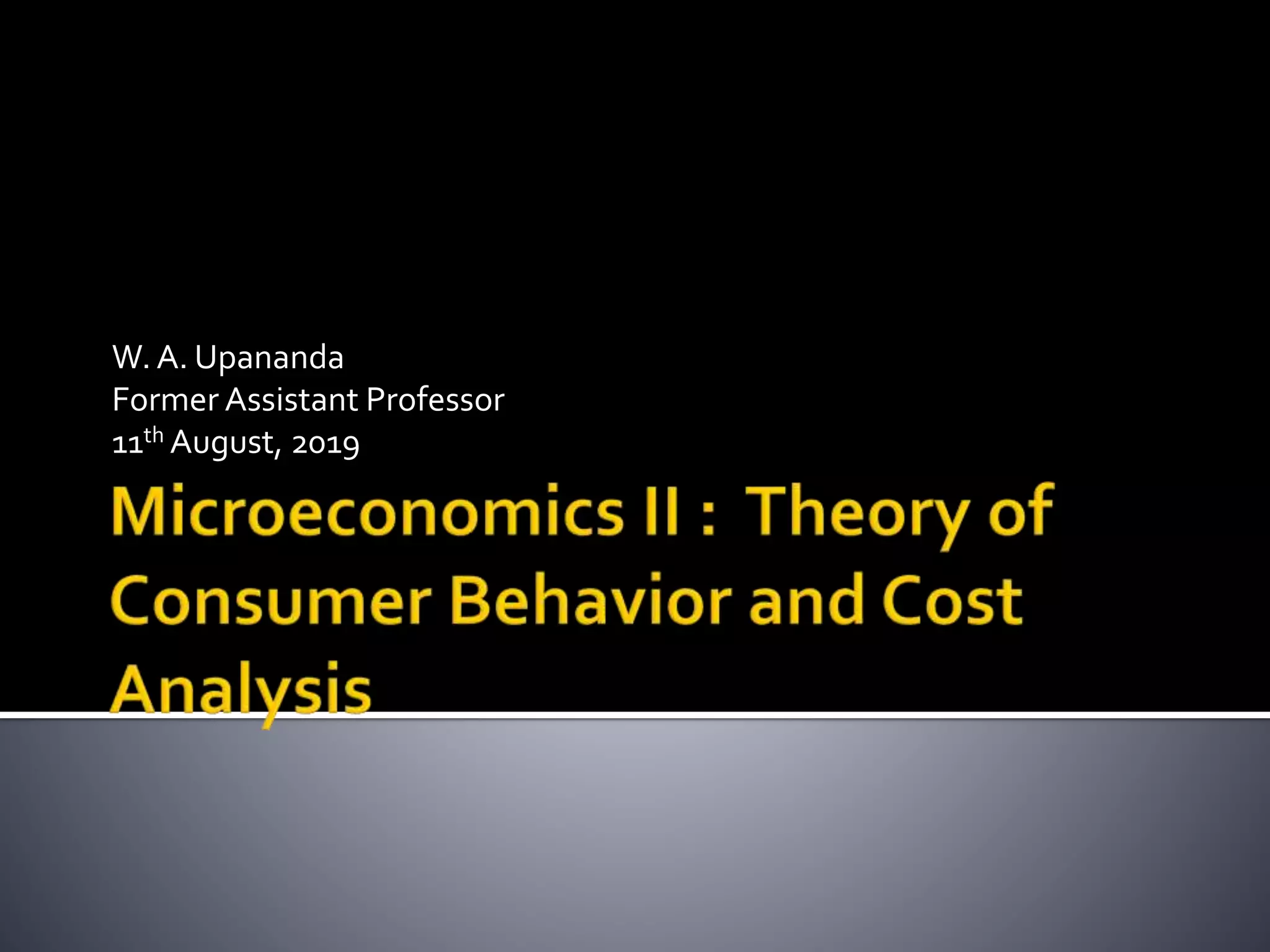 Microeconomics ii | PPTX