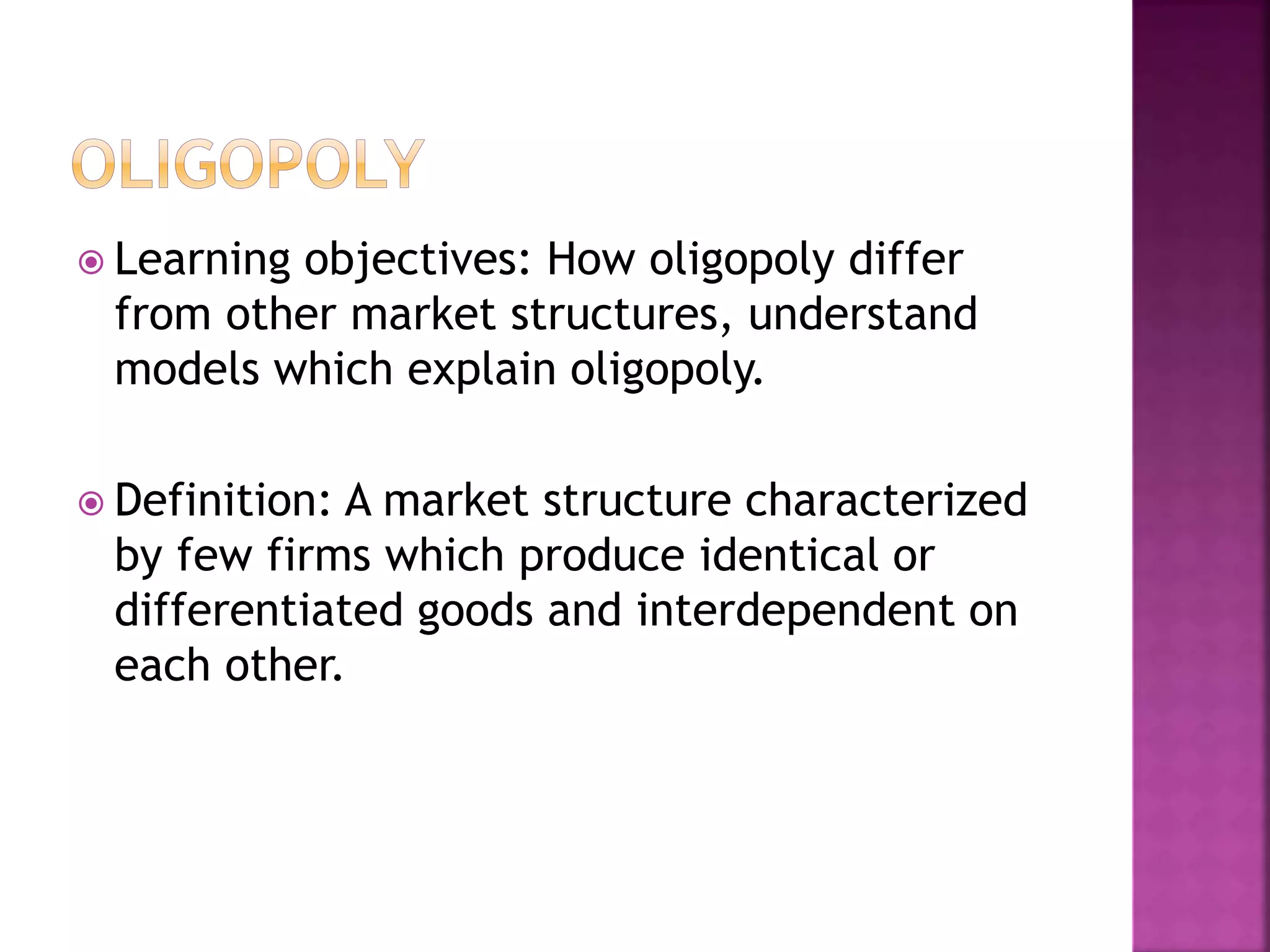 Microeconomics iii : Market Structuctures | PPTX