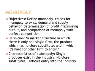 Microeconomics iii : Market Structuctures | PPT