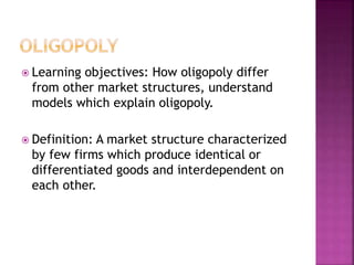 Microeconomics iii : Market Structuctures | PPTX