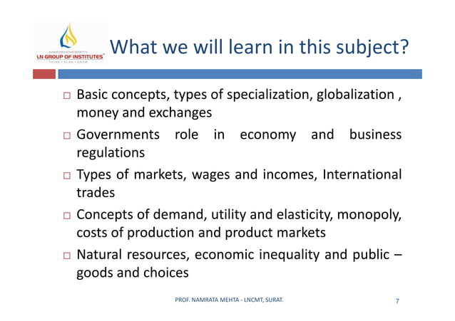 Micro economics introduction | PPT