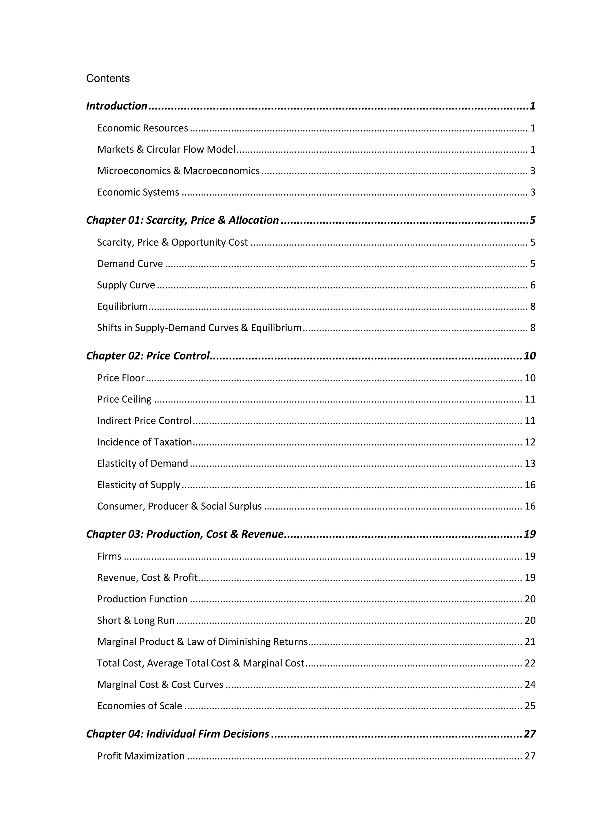 Microeconomics lecture notes | PDF