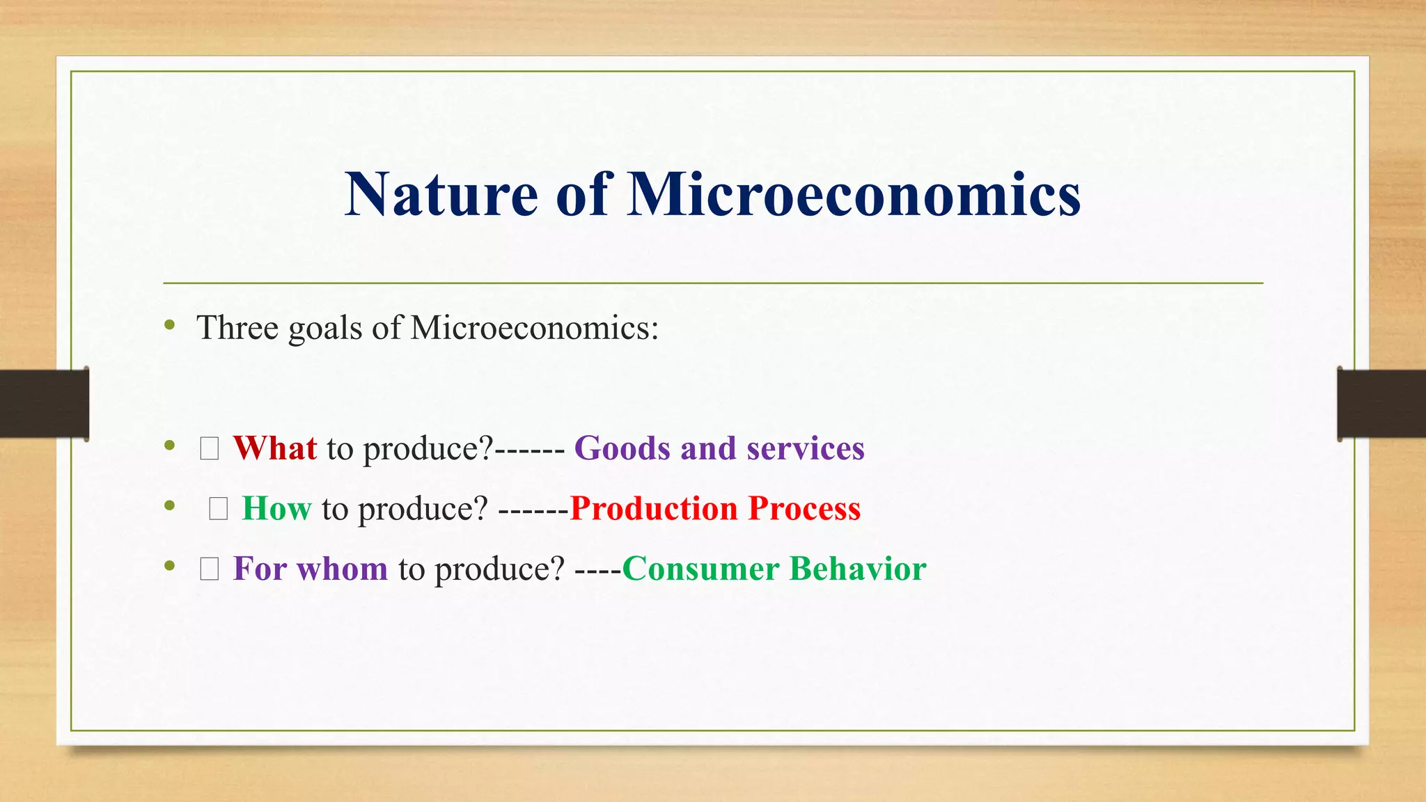 Microeconomics meaning, definition nature and scope | PDF
