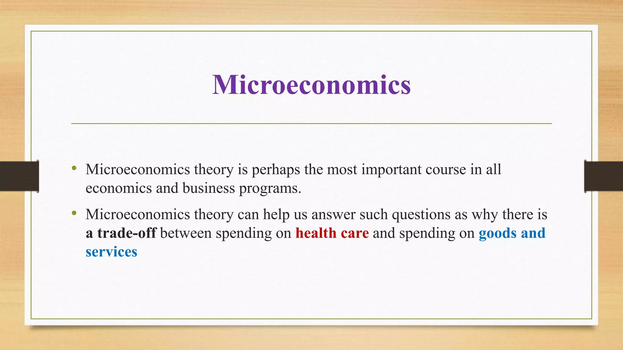 Microeconomics meaning, definition nature and scope | PDF