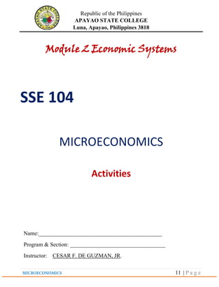 Microeconomics module 2 | PDF