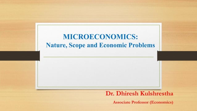 Microeconomics nature scope and economic problems | PDF | Economy ...